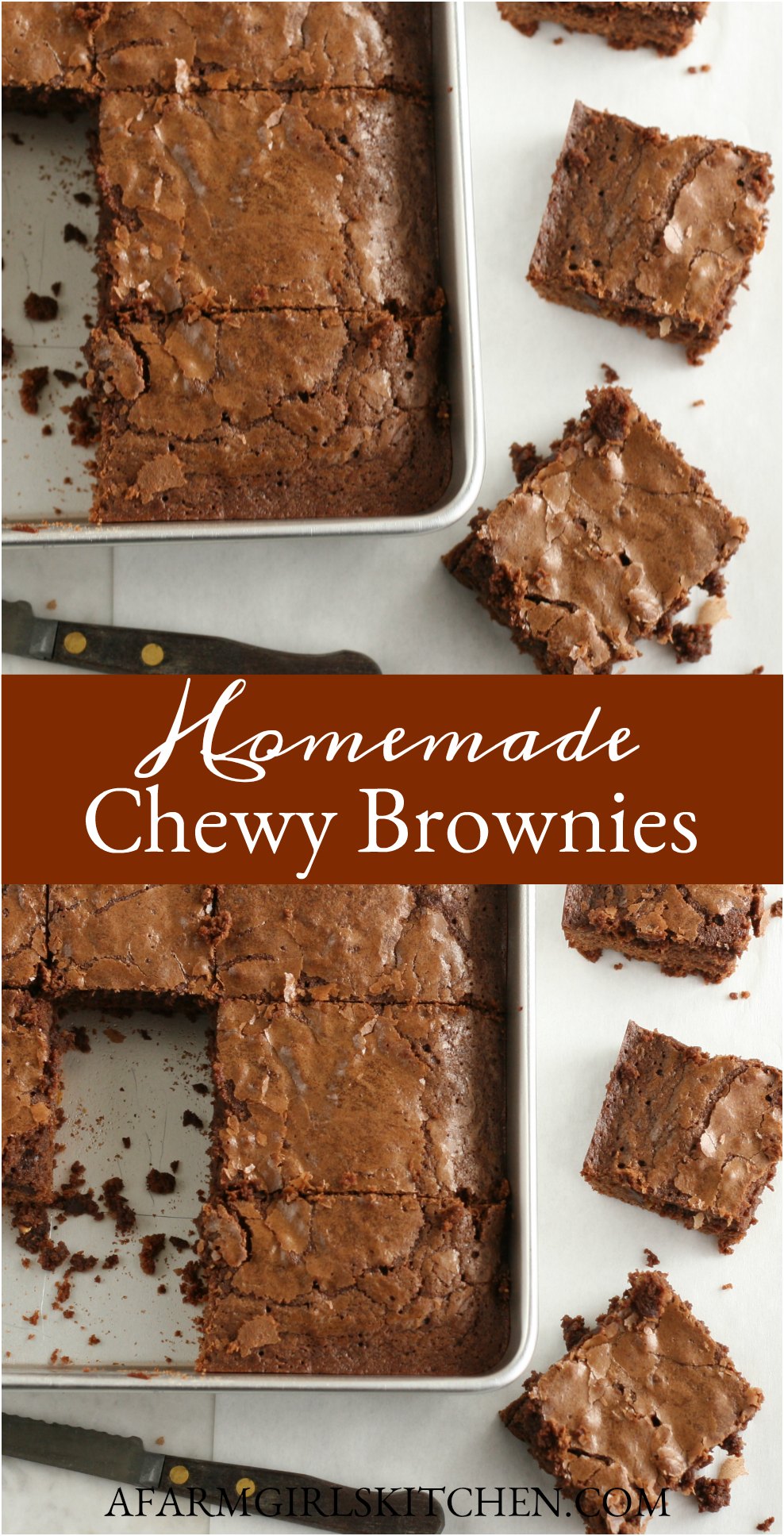 Chewy Brownies Recipe (Made in one bowl!) | A Farmgirl's Kitchen
