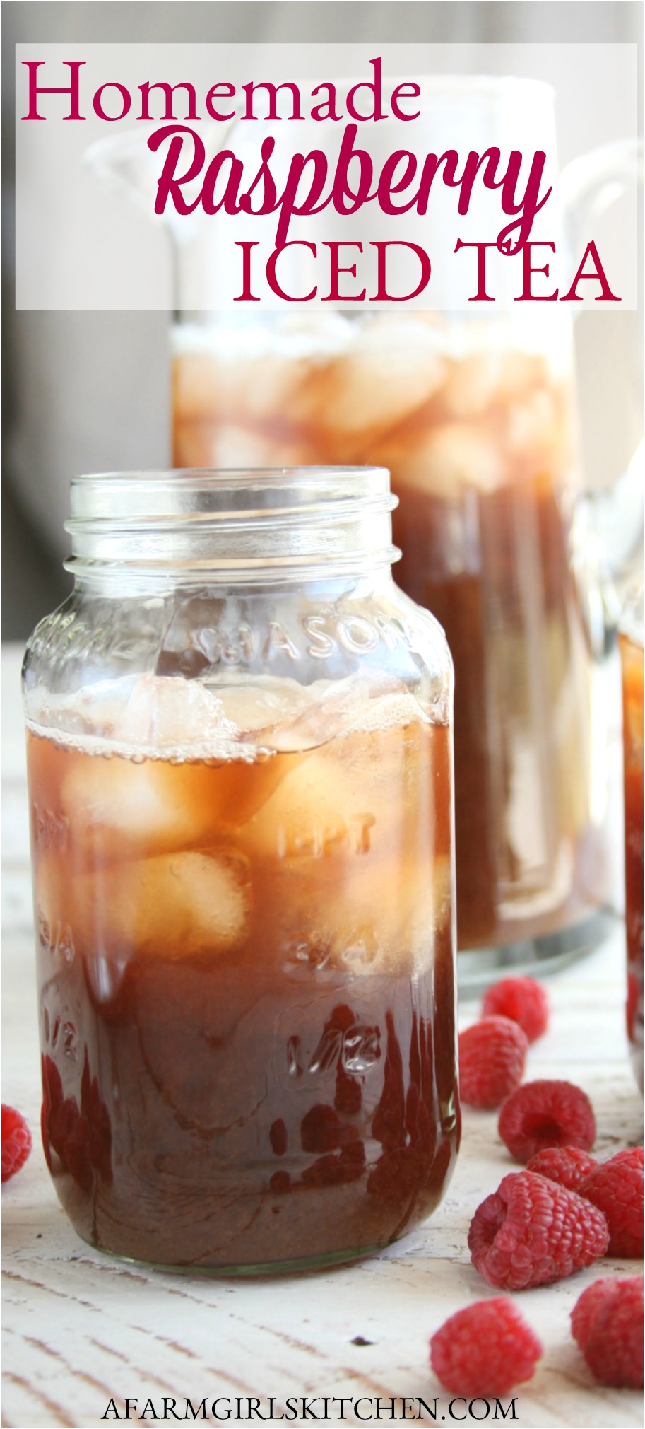 BEST Homemade Raspberry Iced Tea | A Farmgirl's Kitchen