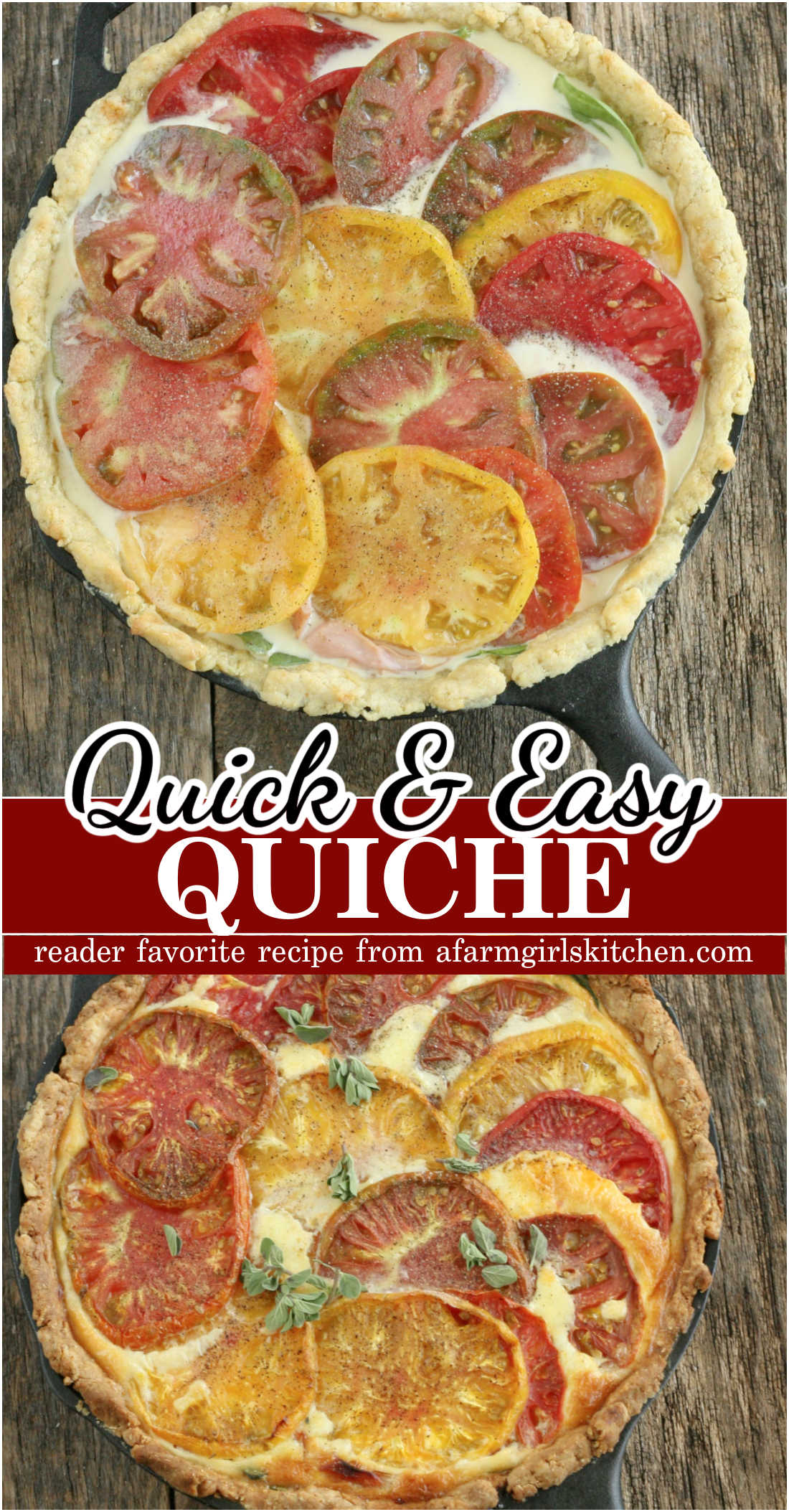 Easy Quiche Recipe | A Farmgirl's Kitchen