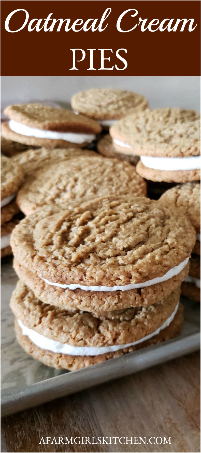 Homemade Oatmeal Cream Pies | A Farmgirl's Kitchen
