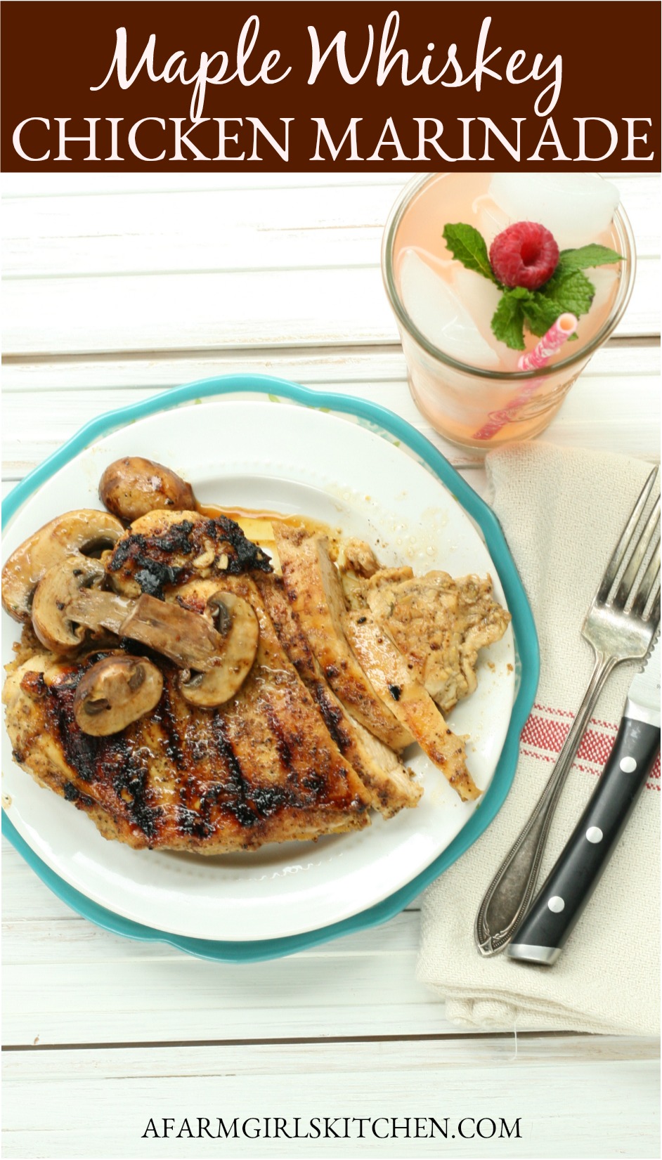 Maple Whiskey Grilled Chicken | A Farmgirl's Kitchen