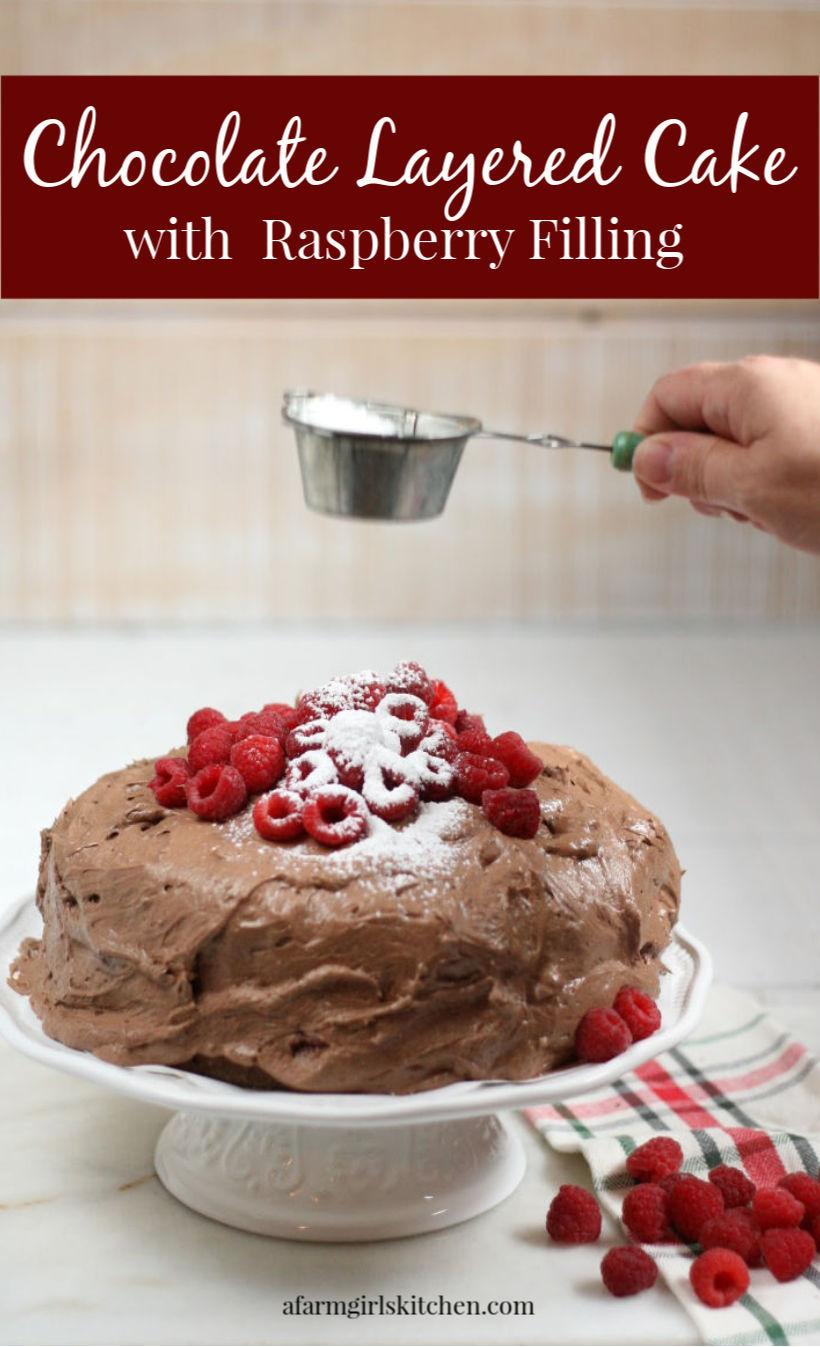 Chocolate Cake Raspberry Filling | A Farmgirl's Kitchen