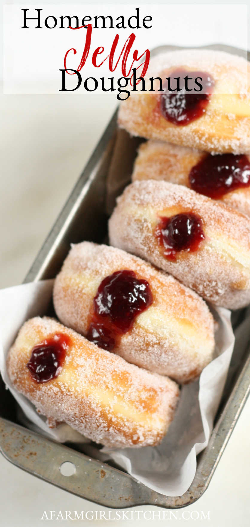 Easy Homemade Jelly Donuts | A Farmgirl's Kitchen