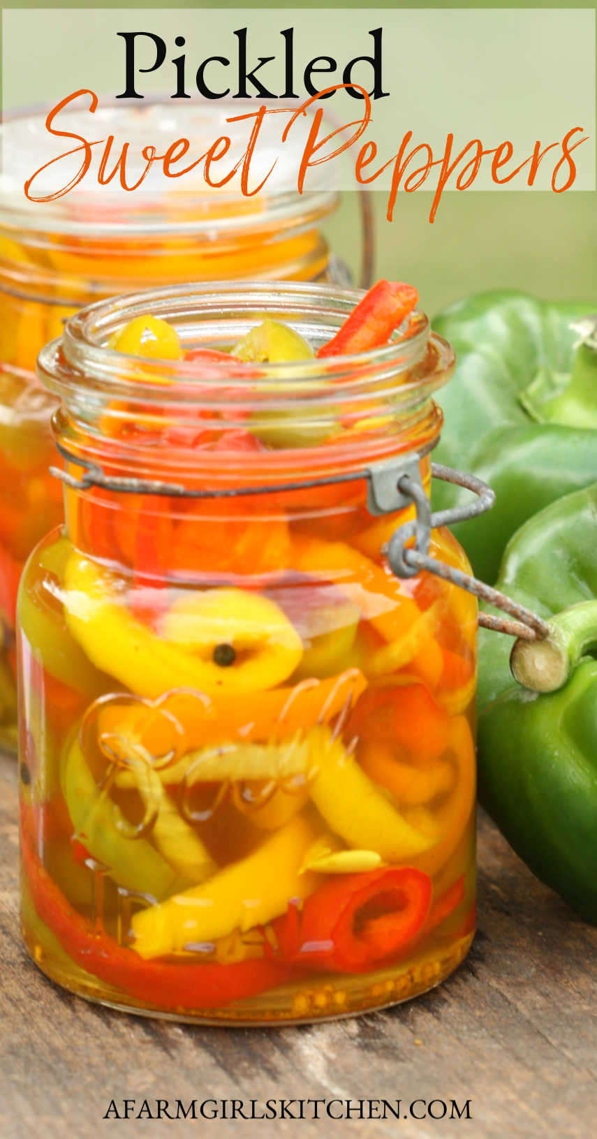 Pickled Sweet Peppers (How to can Pickle Peppers) | A Farmgirl's Kitchen