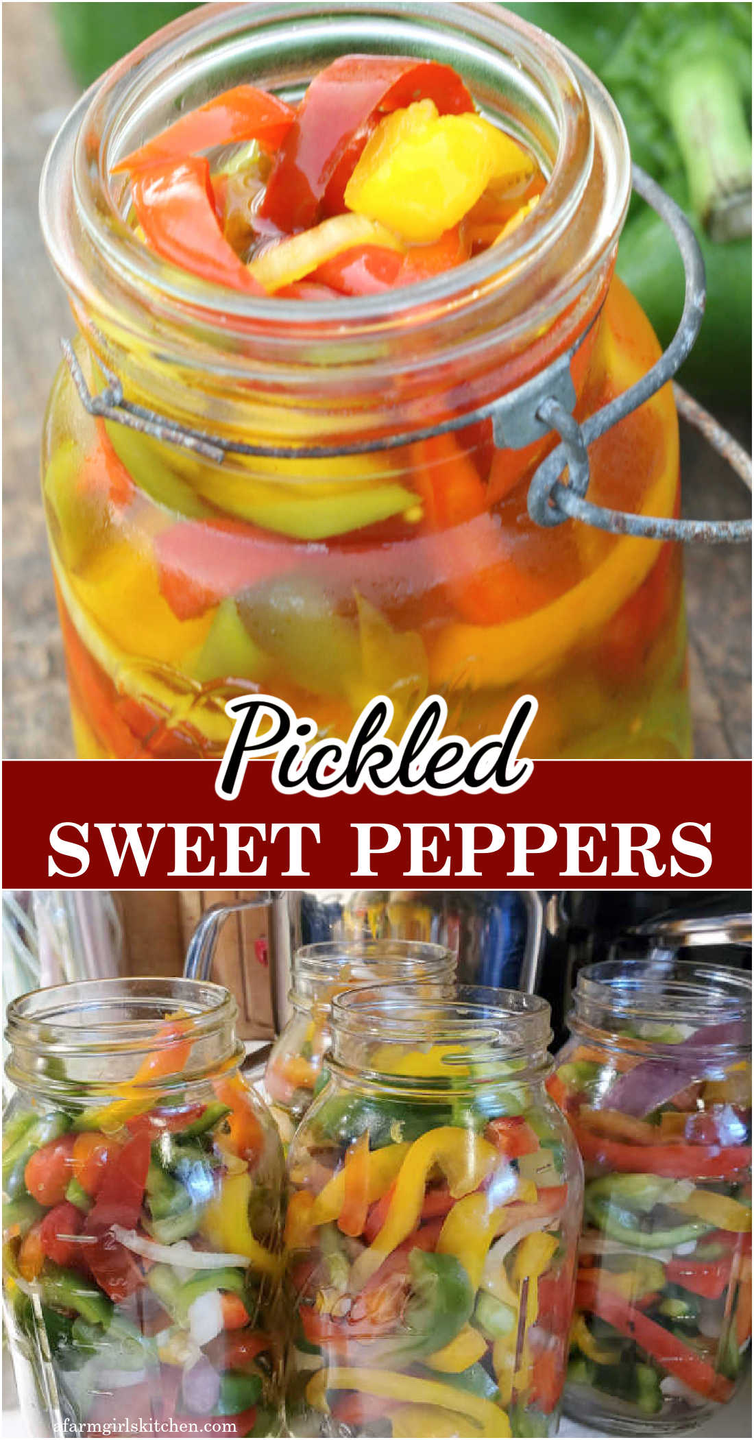 Pickled Sweet Peppers | A Farmgirl's Kitchen