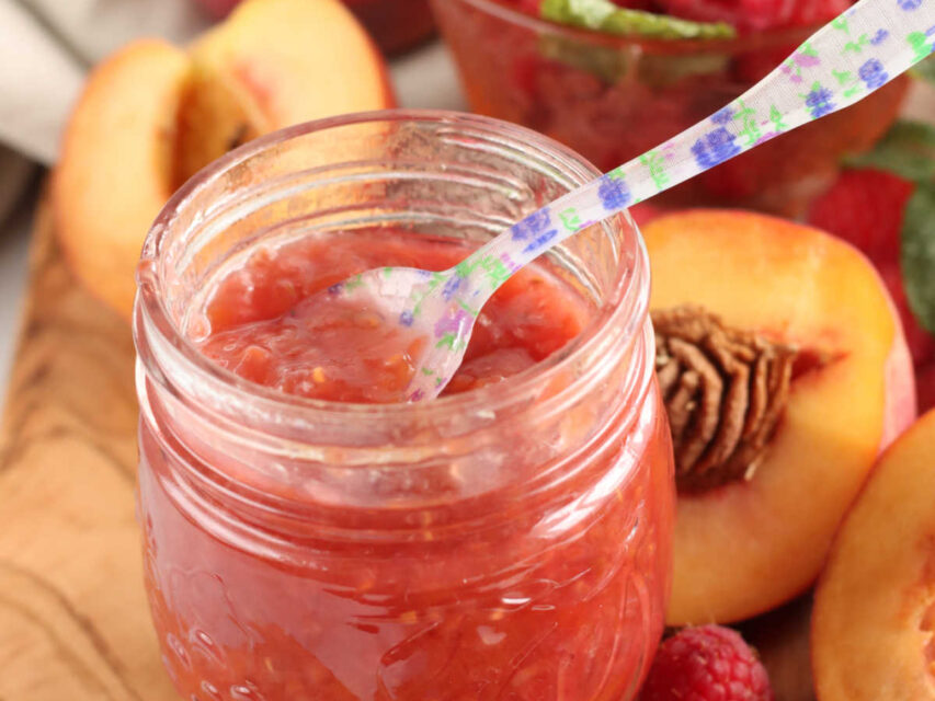 EASY Raspberry Peach Jam | A Farmgirl's Kitchen