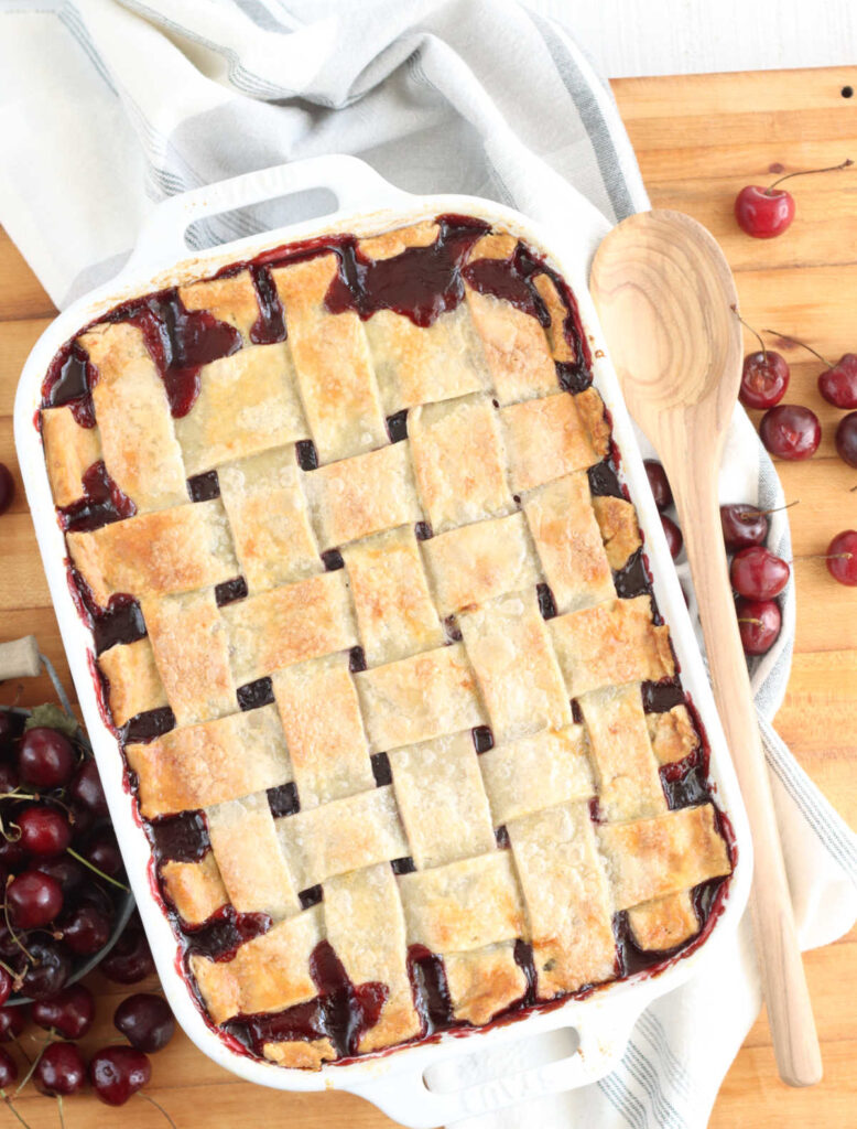 Cherry Cobbler Recipe | A Farmgirl's Kitchen