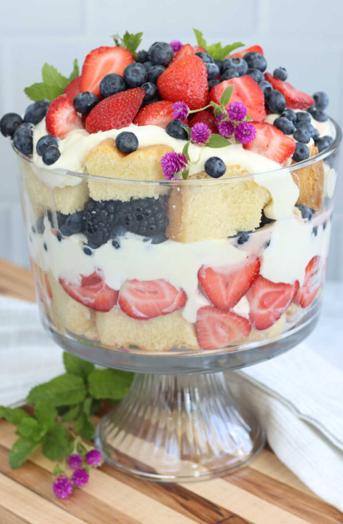 Berry Trifle Recipe | A Farmgirl's Kitchen