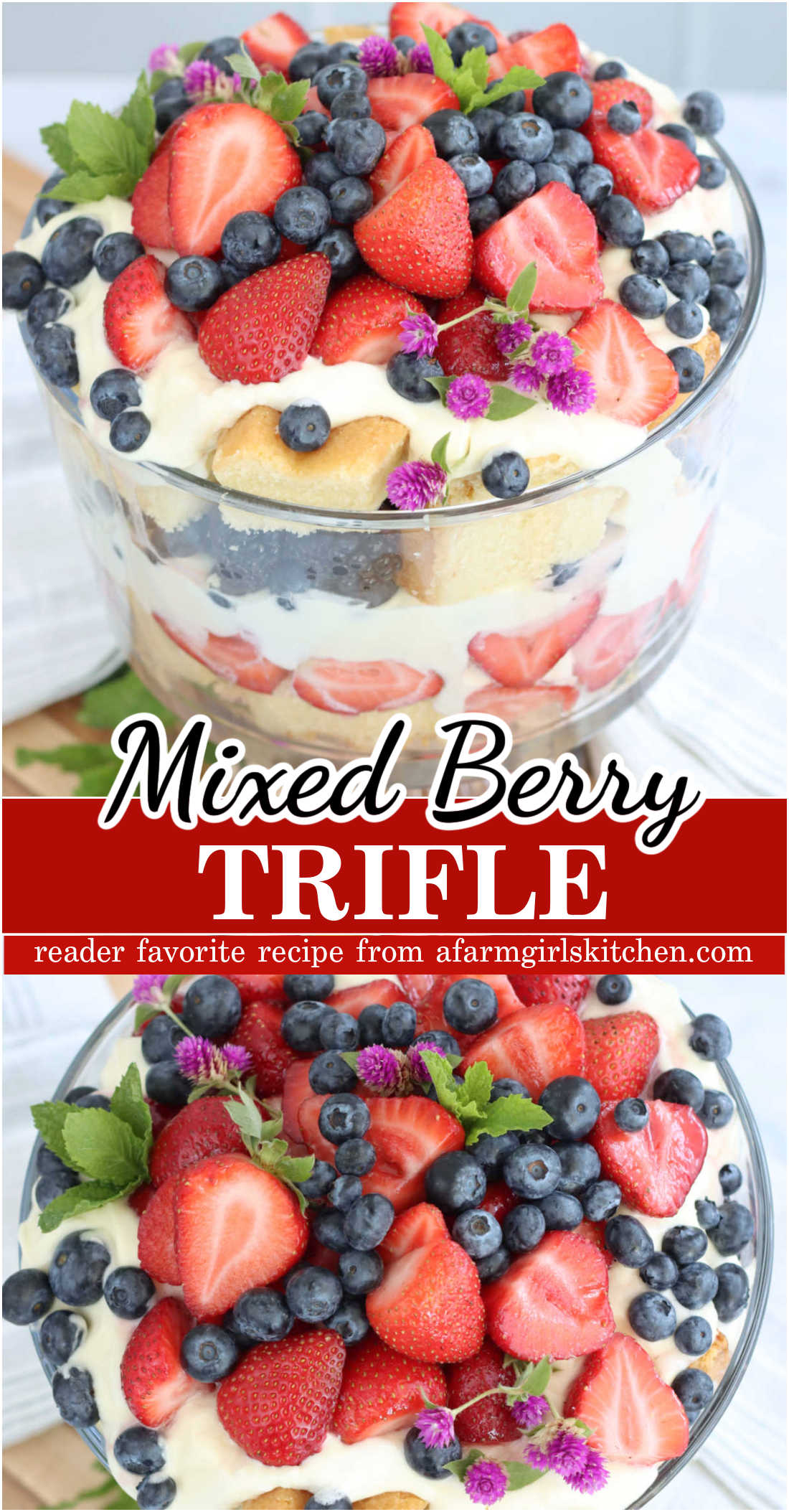 Berry Trifle Recipe | A Farmgirl's Kitchen