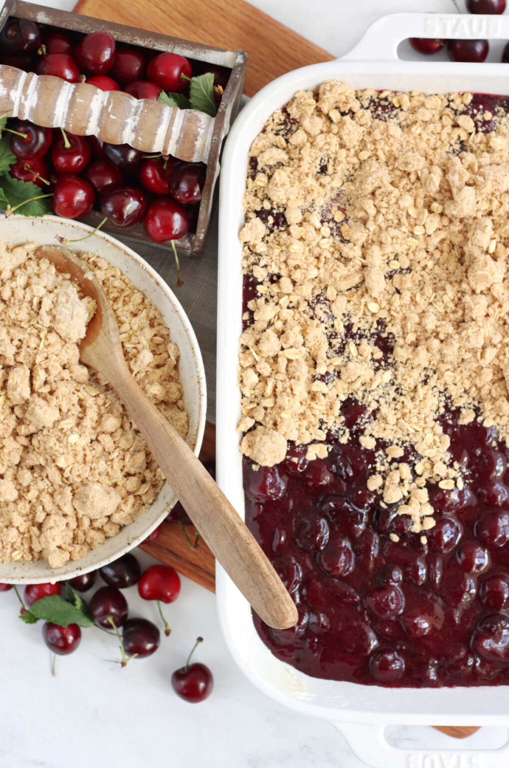 Cherry Crisp Recipe - A Farmgirl's Kitchen®