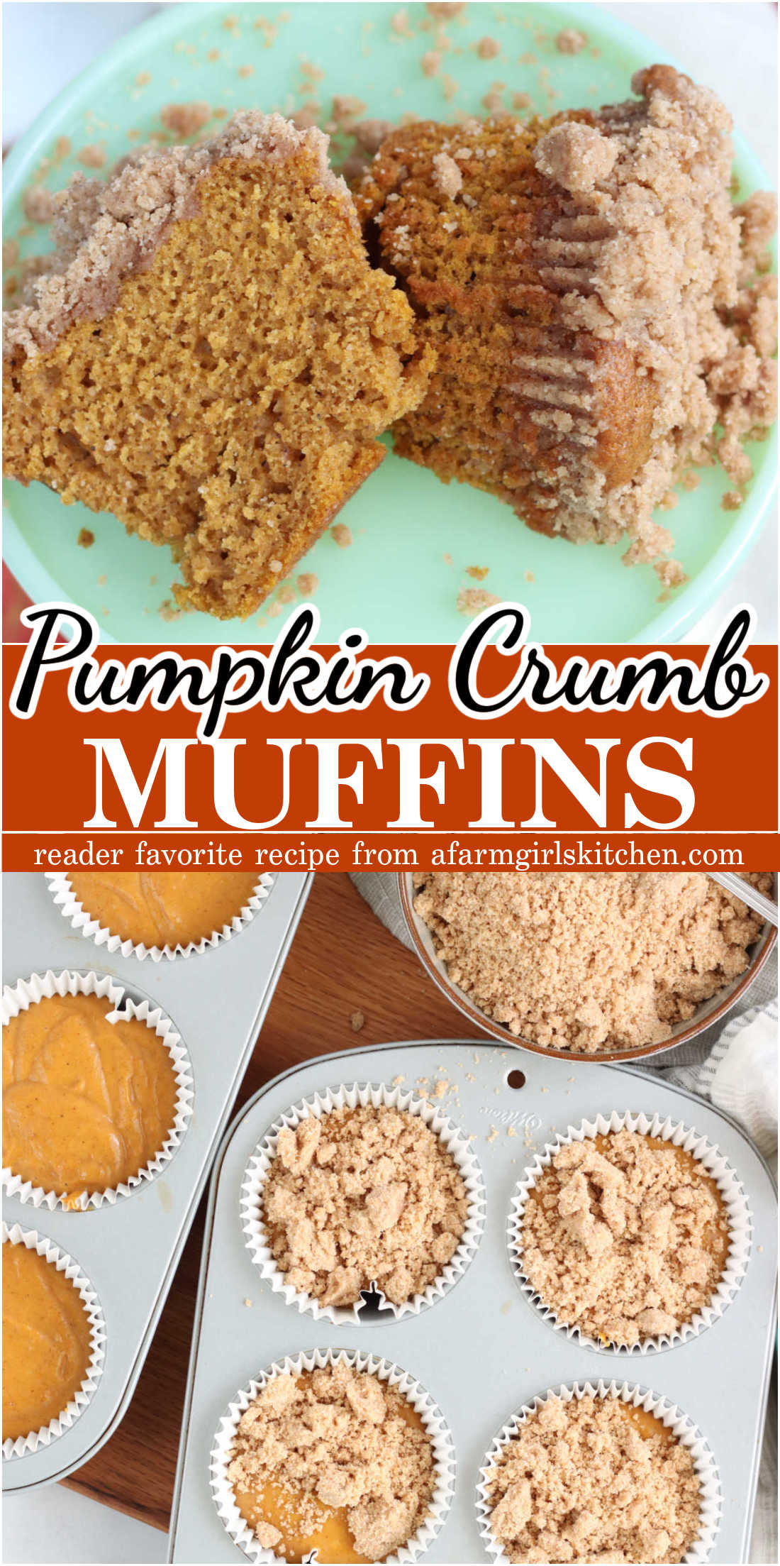 Pumpkin Crumb Muffins - A Farmgirl's Kitchen®