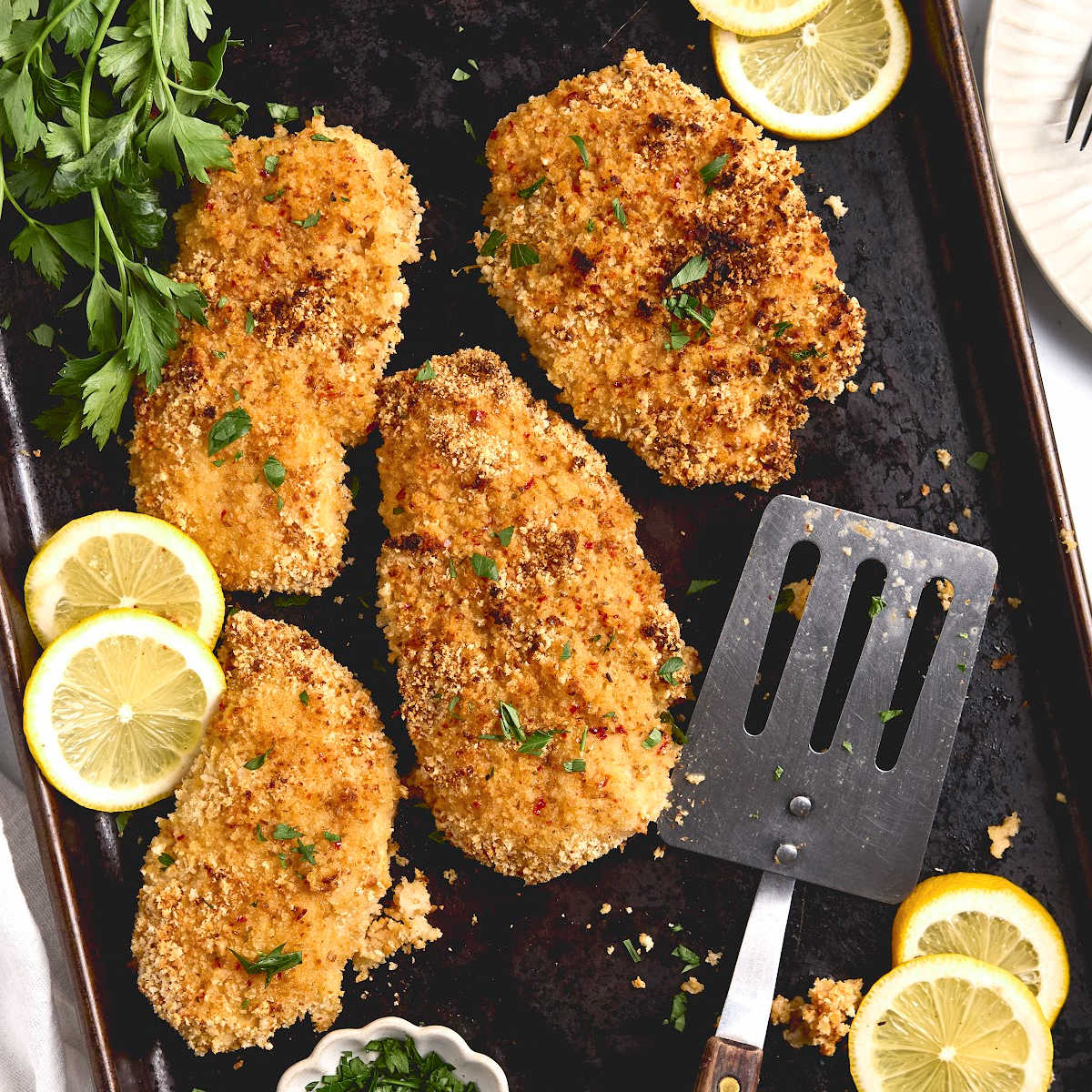 Oven Baked Breaded Chicken - A Farmgirl's Kitchen®