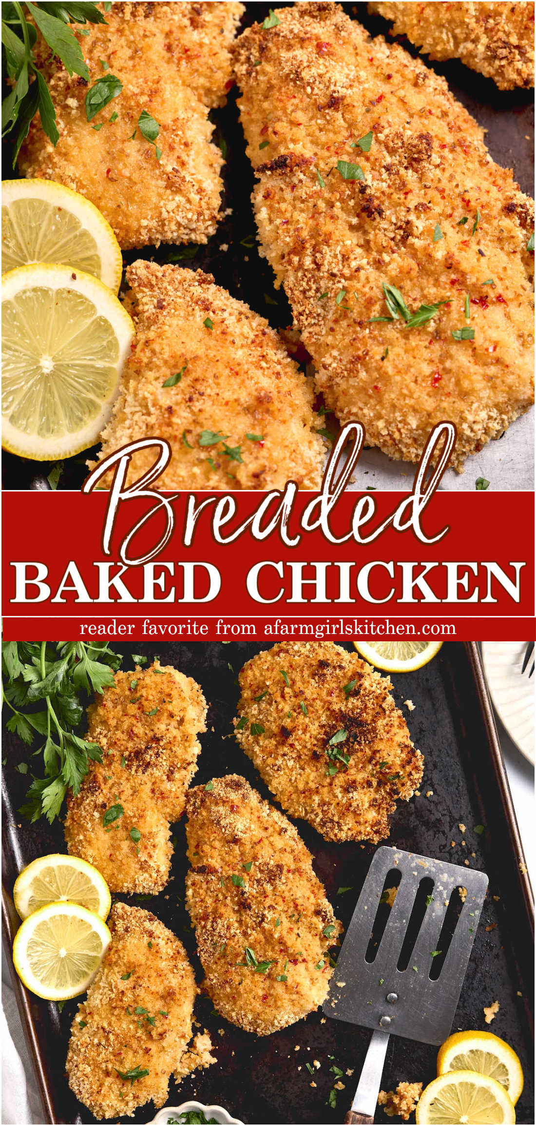 Oven Baked Breaded Chicken - A Farmgirl's Kitchen®