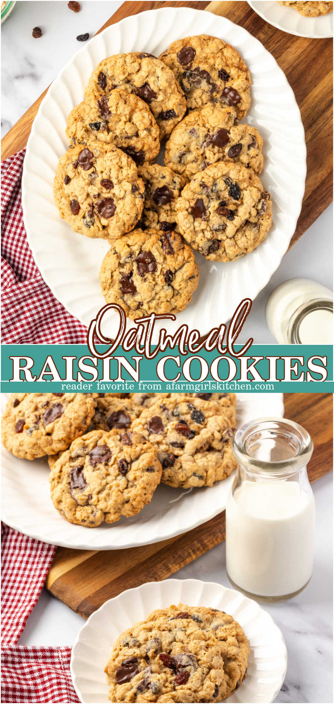 Soft & Chewy Oatmeal Raisin Cookies - A Farmgirl's Kitchen®